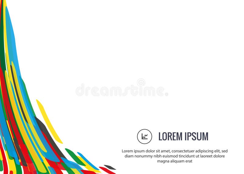 Curved Colored Lines on a White Background. Vector Graphics for Design ...