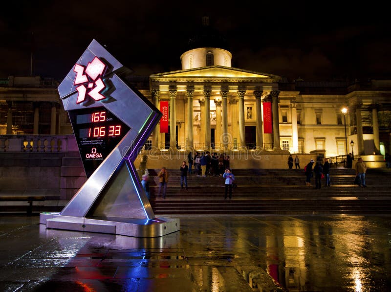 Olympic Countdown Sign editorial photo. Image of facade - 25345521