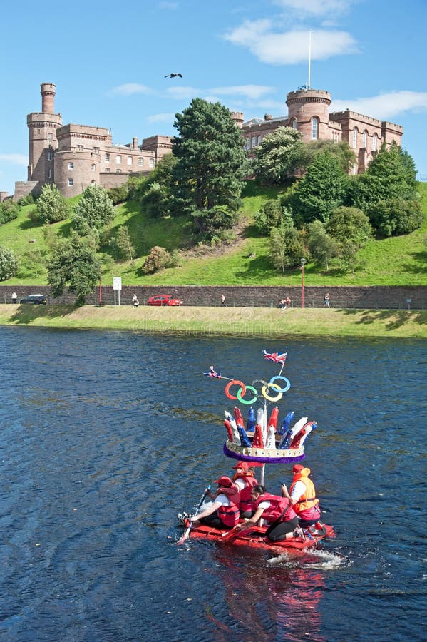 Olympic Crown Passing Inverness Castle ! Editorial Image - Image of ...