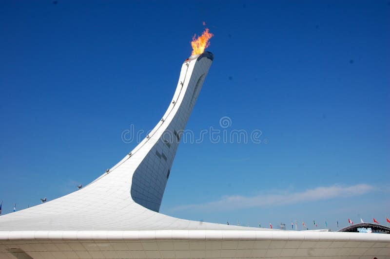 Olympic Fire at XXII Winter Olympic Games Sochi 2014 Editorial Stock ...