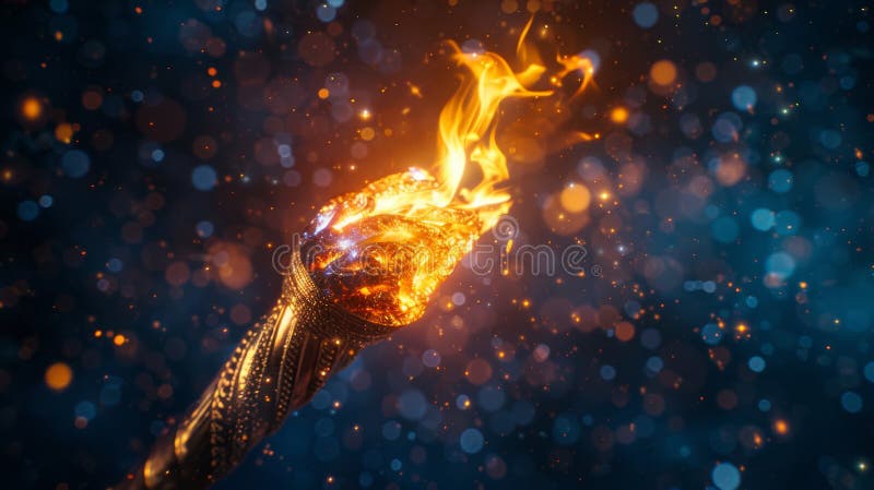 An Olympic Flame 2024 AI Generated Stock Illustration - Illustration of ...