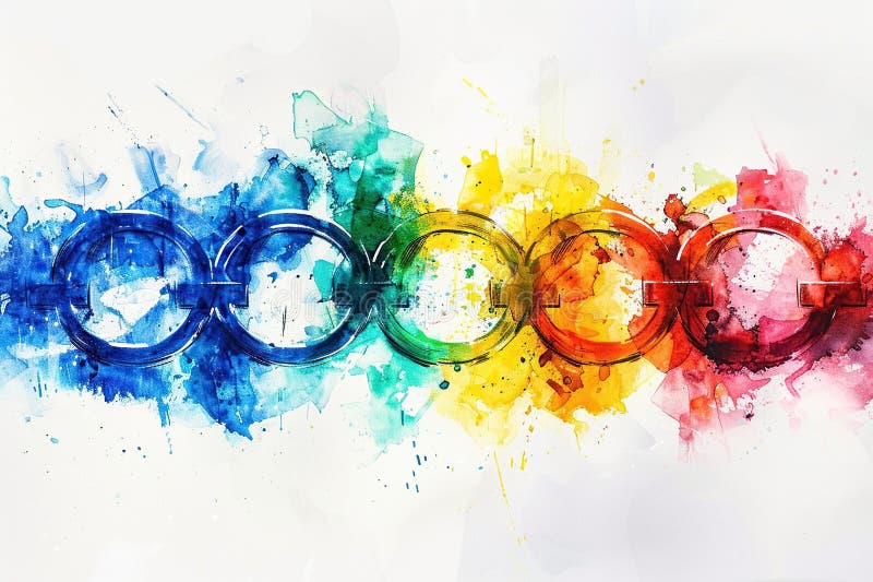 Olympic Games Abstract Logo Design. Ai Generative Stock Image - Image ...