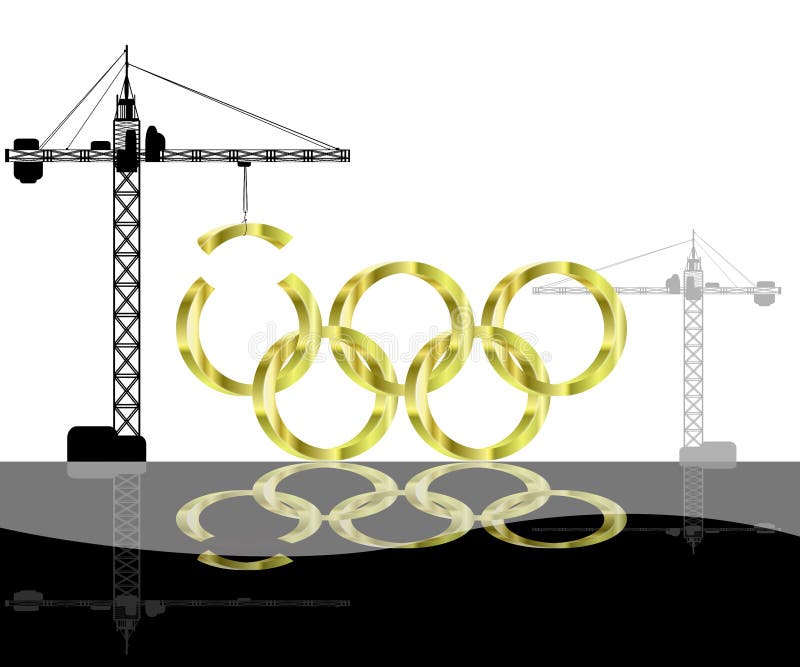 Olympic games Construction editorial photography. Illustration of ...
