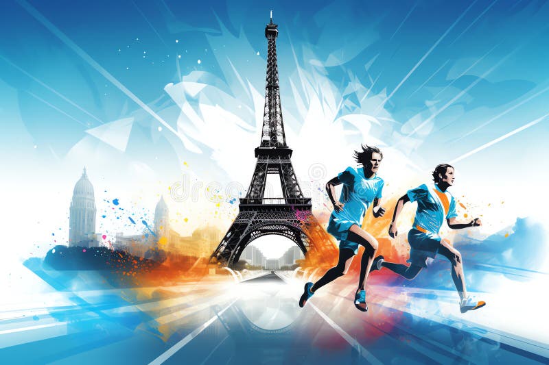 Olympic Games in Paris 2024 Illustration, AI Generated Stock ...