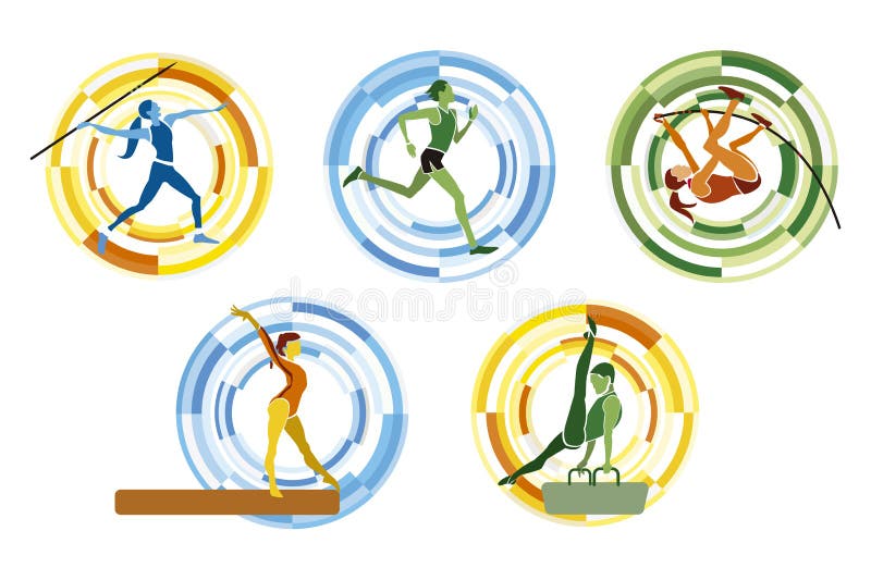Olympic Games Sports Disciplines Stock Illustration - Illustration of ...