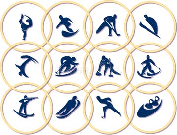 Winter Olympic Symbols Stock Illustrations – 100 Winter Olympic Symbols ...