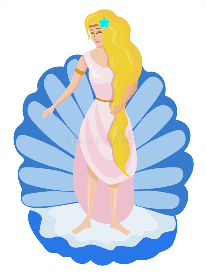 Shell for Aphrodite stock illustration. Illustration of wave - 13609082