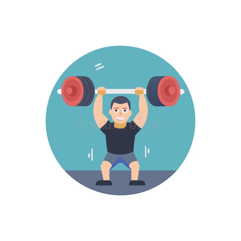 Olympic Lifting Technique Plates Icon Stock Illustration - Illustration ...