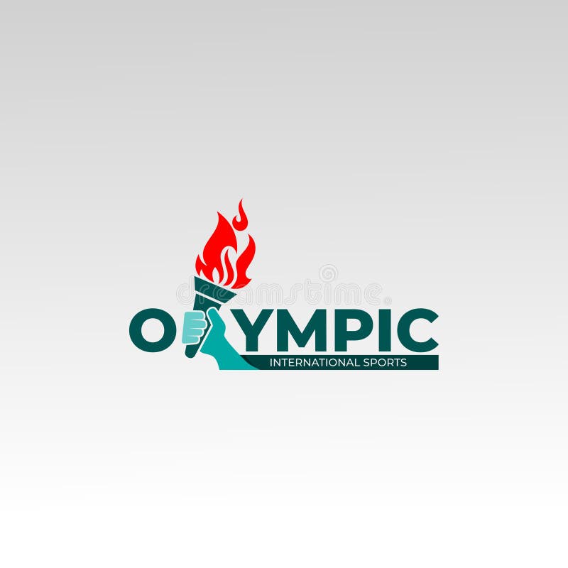 Olympic Logo Designs, Image Icon, Fire and Hand Stock Vector ...