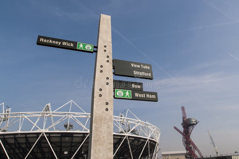 Olympic Park sign post editorial image. Image of landmark - 23995160