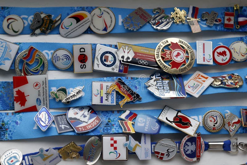Olympic pins editorial photography. Image of souvenir - 53325477