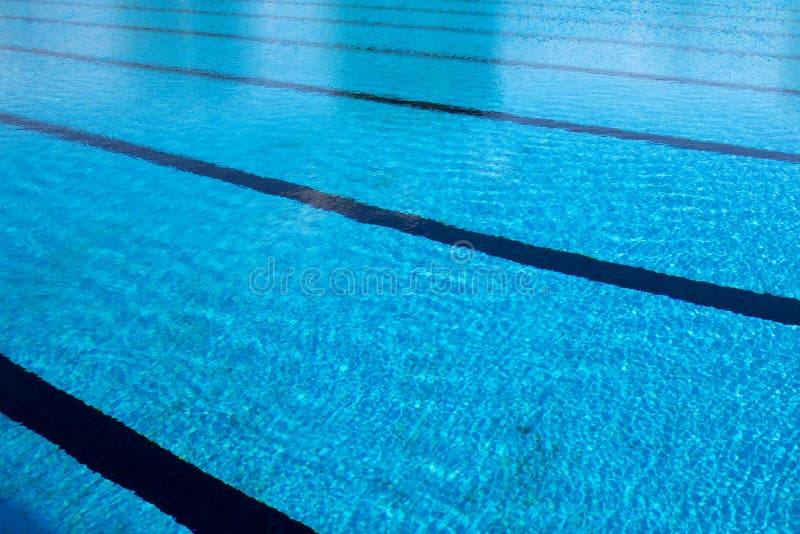 Olympic Pool with a Blue Water Stock Photo - Image of public ...