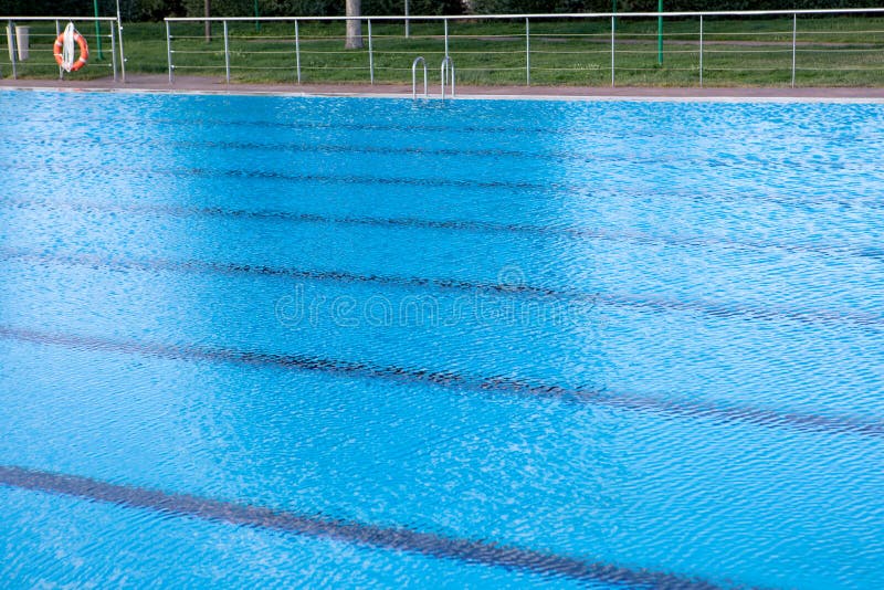 Olympic Pool with a Blue Water Stock Photo - Image of poolside, swim ...