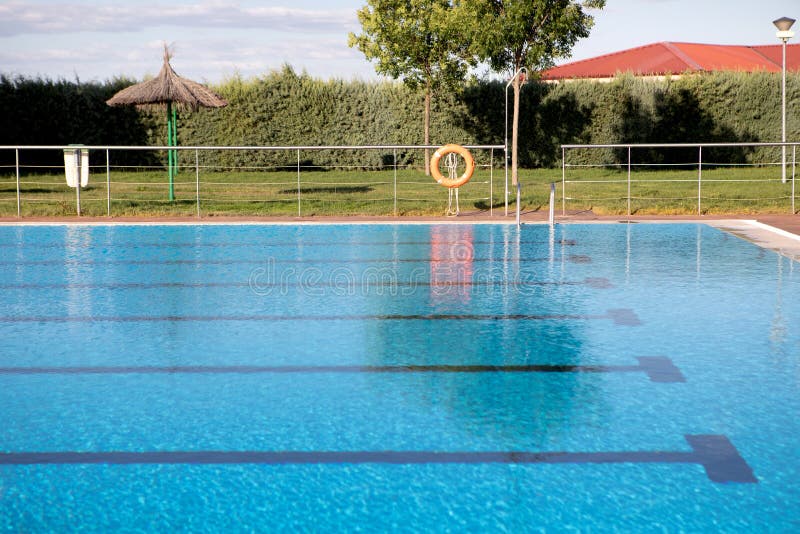 Olympic Pool with a Blue Water Stock Photo - Image of clear, sunny ...