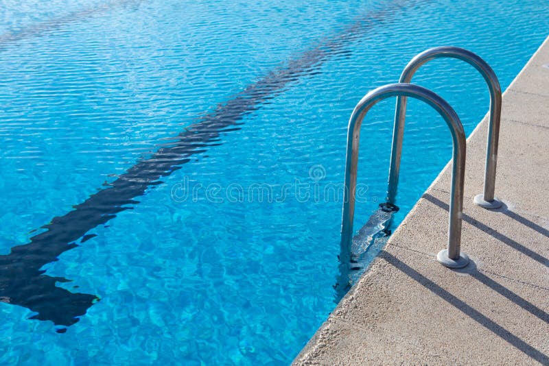 Olympic Pool with a Blue Water Stock Photo - Image of healthy, hotel ...