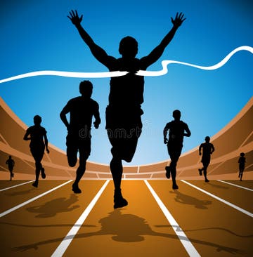 Olympic Race Winner stock vector. Illustration of race - 22932366