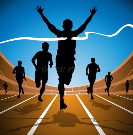 Olympic Race Winner stock vector. Illustration of race - 22932366