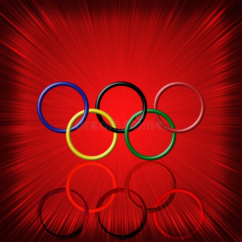 Artistic Olympic Circles with Shadow Isolated Editorial Photography ...