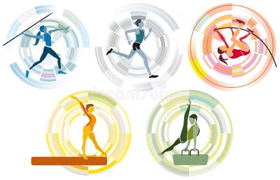 Olympic Sports Disciplines stock vector. Illustration of running - 25755918