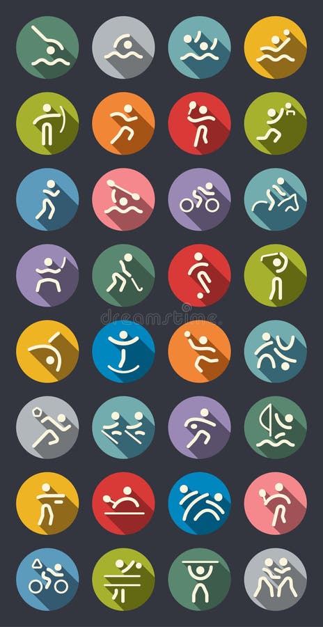 Olympic Sports Icon Set Vector Illustration Stock Vector - Illustration ...
