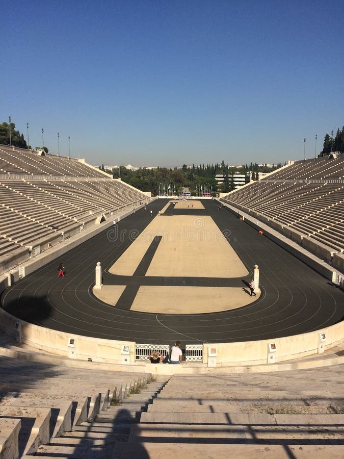 The Original Olympic Stadium in the Ancient Greek City of Olympia Stock ...