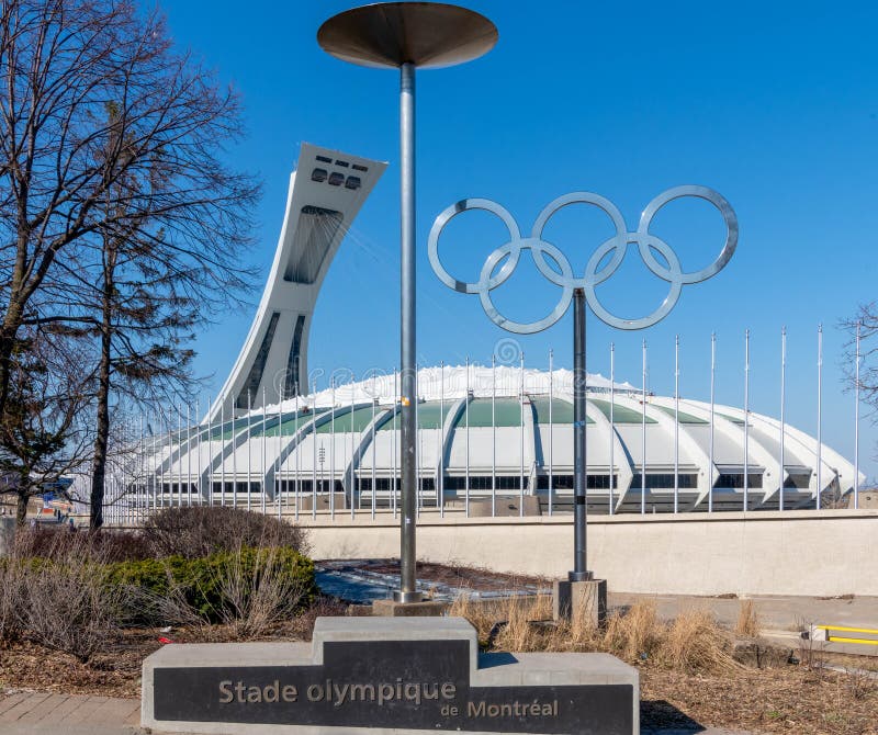 Olympic Stadium in Montreal, Quebec Editorial Photography - Image of ...