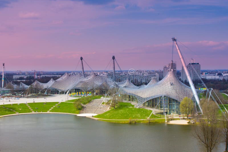 Olympic Stadium Munich editorial photography. Image of color - 55820262
