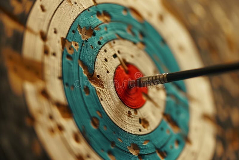 Olympic Precision Arrow Hits Bullseye, Symbolizing Perfect Aim in ...