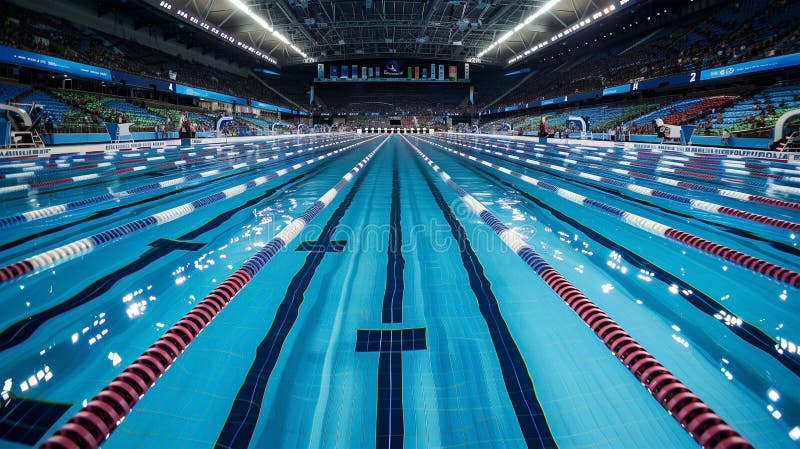 Olympic Swimming Pool stock illustration. Illustration of anticipation ...