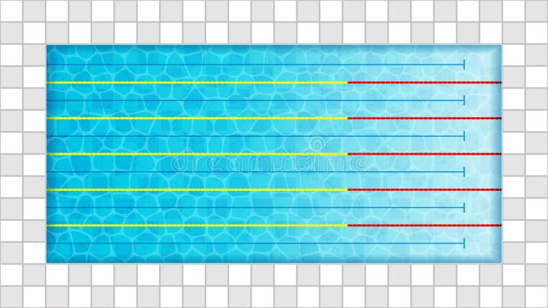 Olympic Swimming Pool, Top View, Vector Illustration Stock Vector ...