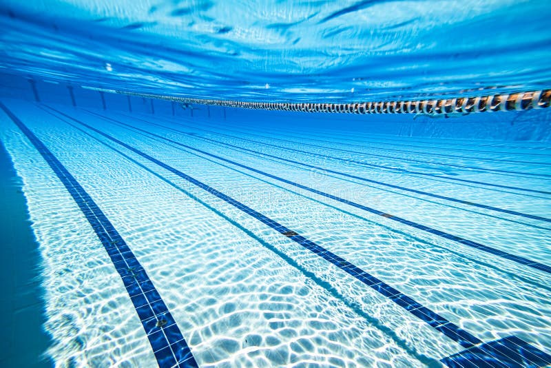 Olympic Swimming Pool Under Water Background Stock Image - Image of ...