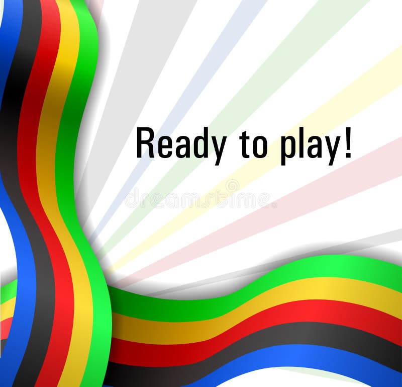 Olympic Text Frame with Flag Stock Illustration - Illustration of ...