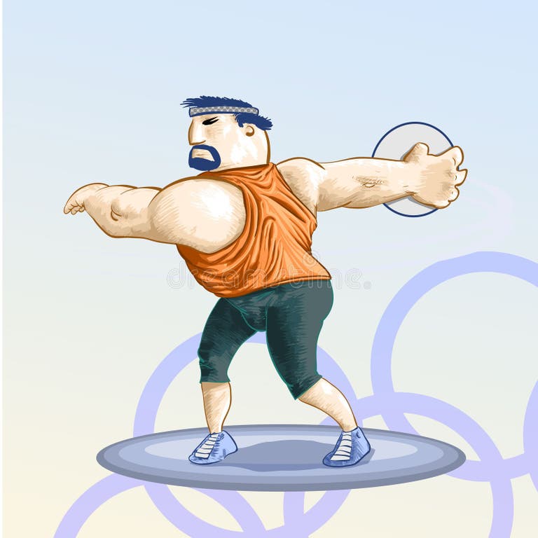 Olympic toons - Discus stock vector. Illustration of champion - 17912371