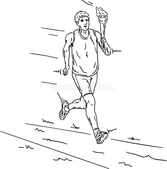 Run Olympics Outline Stock Illustrations – 24 Run Olympics Outline ...