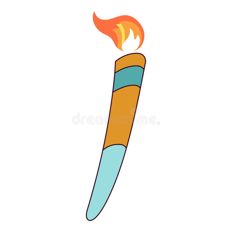 Olympic Torch with Fire Flat Icon Stock Vector - Illustration of success, design: 315622222