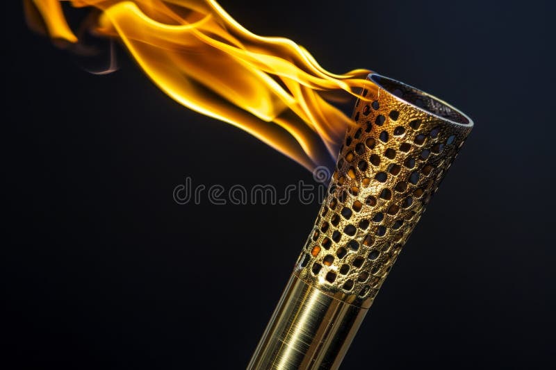The Olympic Torch with Flame. Generative AI. Stock Illustration ... The Olympic Torch with Flame. Generative AI. Stock Illustration ...