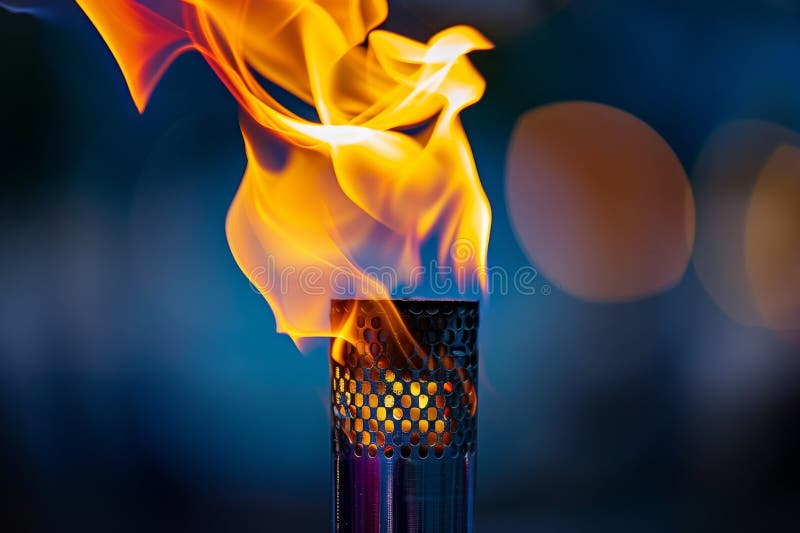 The Olympic Torch with Flame. Generative AI. Stock Illustration ... The Olympic Torch with Flame. Generative AI. Stock Illustration ...