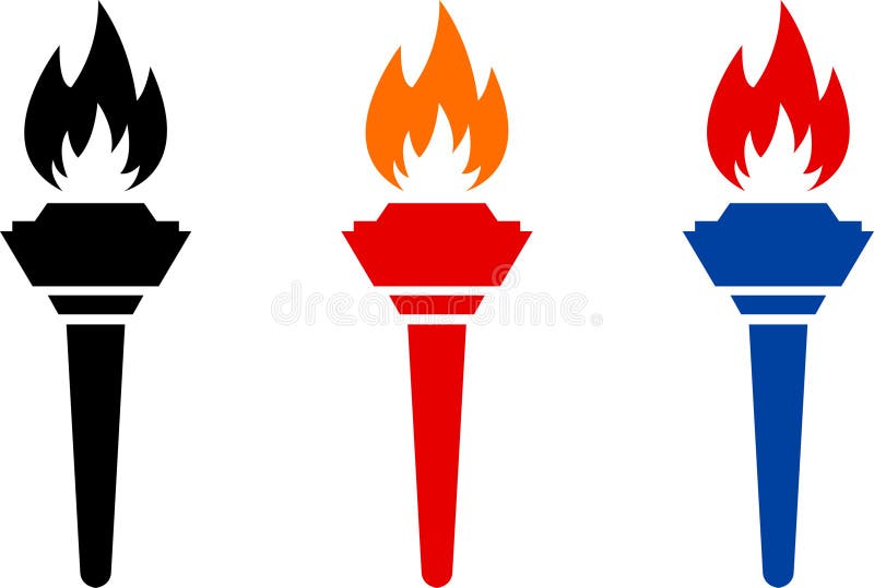 Olympic Torch, Flame Icon Vector Illustration. Olympic Games Symbol. Stock Illustration ...