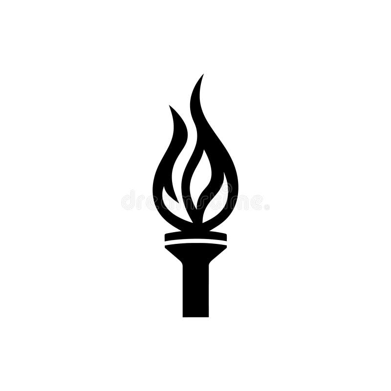 Olympic Torch Icon stock vector. Illustration of presentation - 296707500