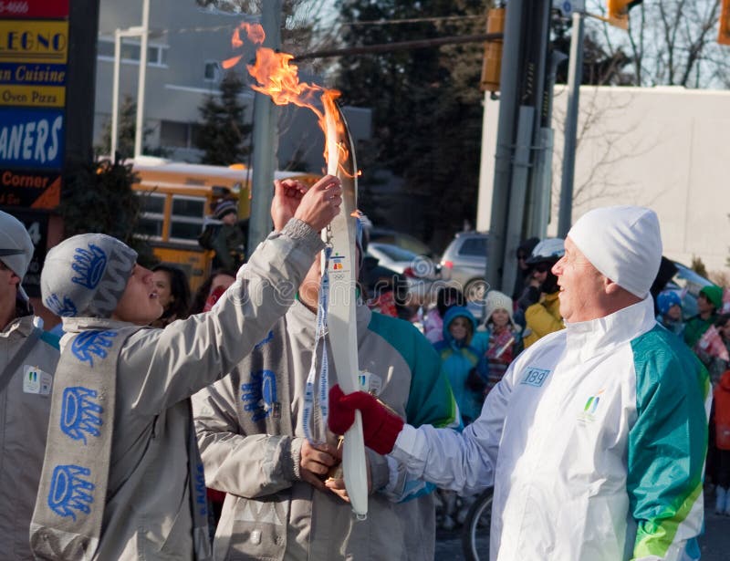 Olympic torch relay editorial stock photo. Image of competition - 12222133