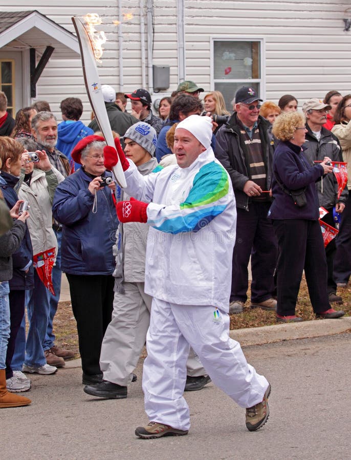 Olympic torch relay canada editorial photo. Image of tour - 11958491