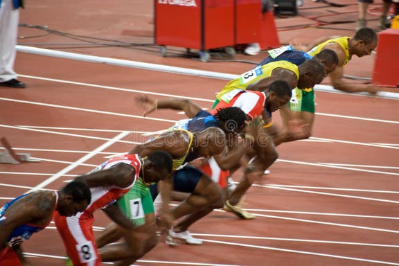 Olympics Mens 100-meter Sprint Editorial Stock Photo - Image of jamaica ...
