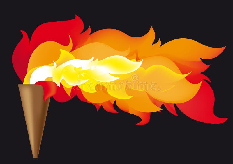 Olympische vlam vector illustratie. Illustration of geel - 6115375