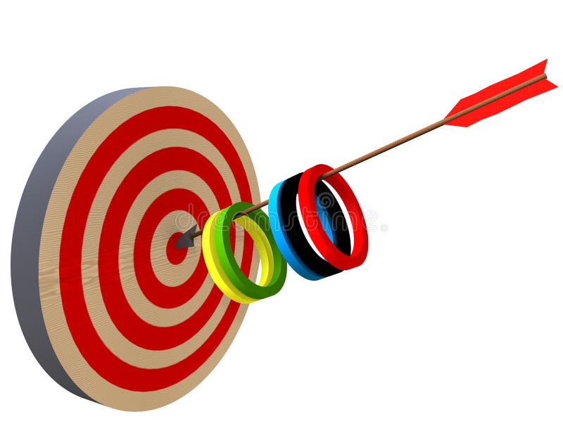 Olympischer Pfeil stock abbildung. Illustration von sport - 25589675