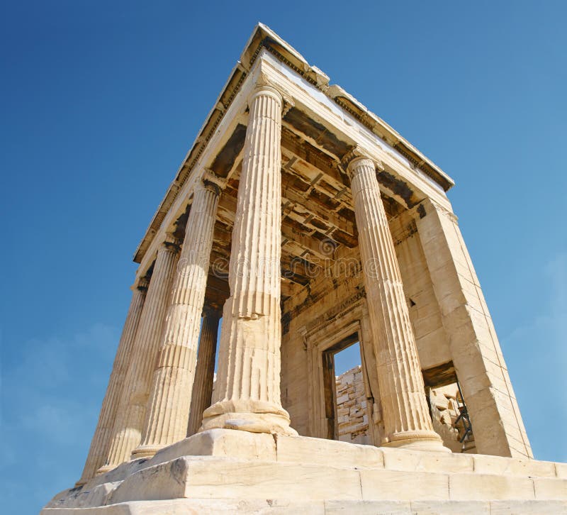 OLYMPUS DIGITAL CAMERA. Giant Pillars in Acropolis, Greece. Stock Image ...