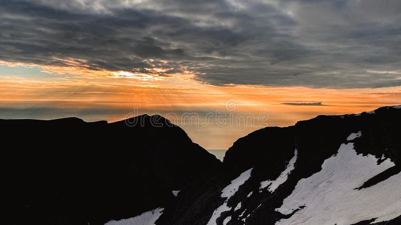 Olympus Mount stock image. Image of sunrise, snow, hiking - 304508037