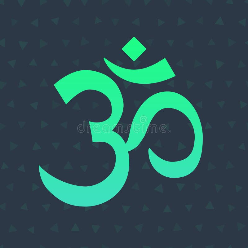 Om Aum Symbool vector illustratie. Illustration of indië - 73637312
