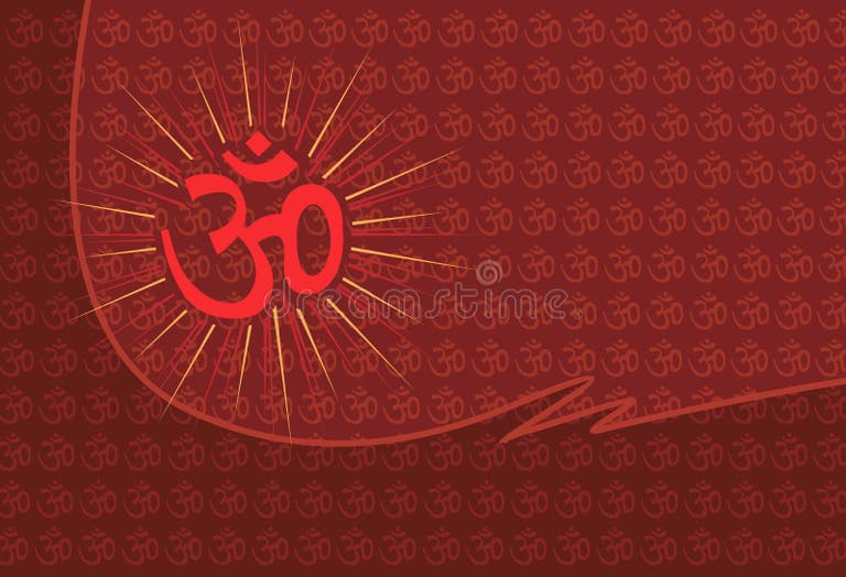 Om with beams ejection stock vector. Illustration of meditation - 3493954