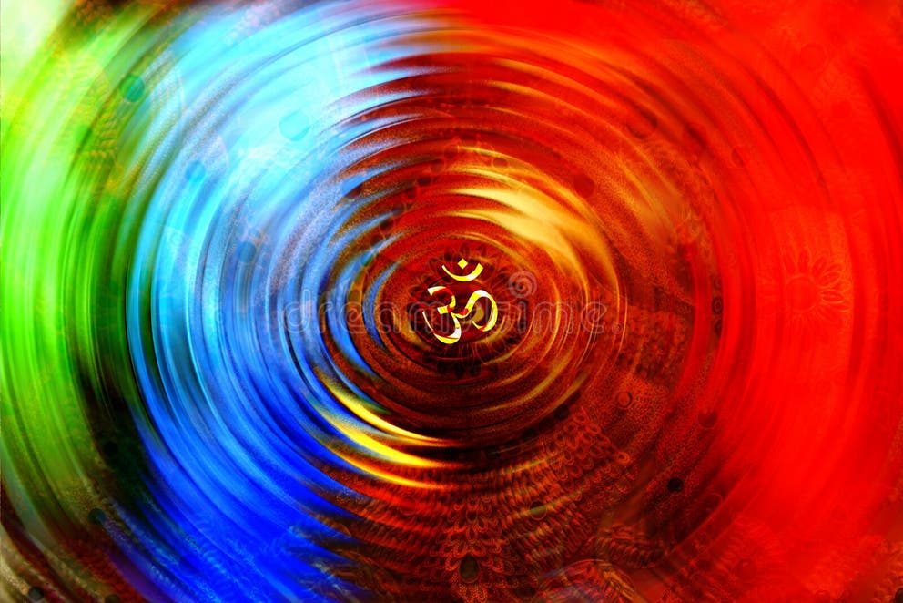The Om Chakra stock image. Image of colorful, spiral - 112455987