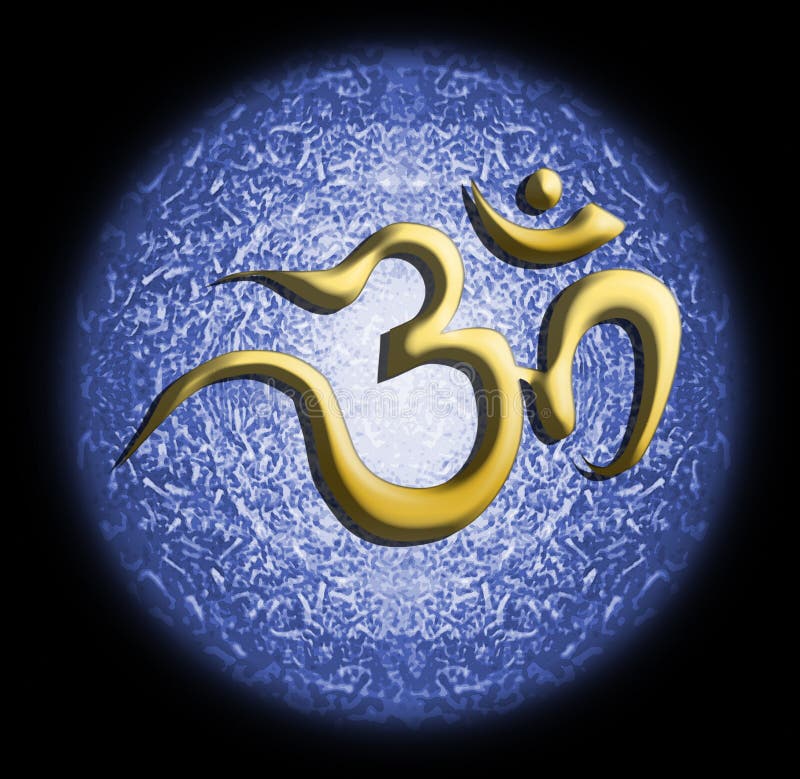 Om Circle Mandala, Cosmic Background Stock Illustration - Illustration ...